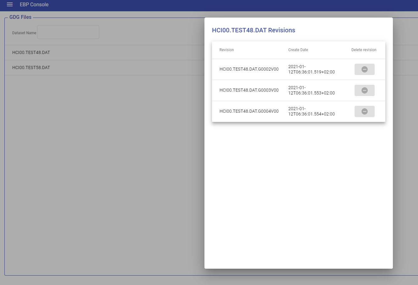 EBP Console UI/API – Heirloom Computing